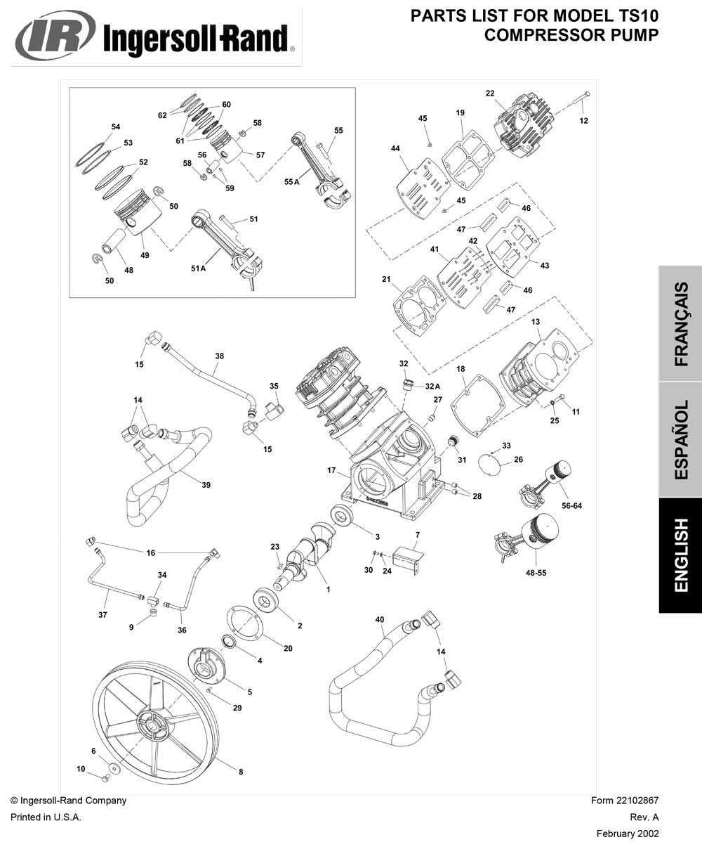 Ingersoll Rand TS10 Bare Pump - Compressor Now Repair Support